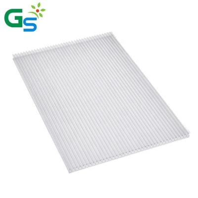 China 16mm 20mm Clear Color Plastic Roofing Sheet Honeycomb Polycarbonate Hollow Sheet For Building for sale