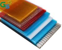 China Nigeria Plastic Hollow Sheet 20mm Four Layer Polycarbonate Transparent Roofing Sheet For Skylight Printing for sale