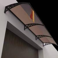 China Door Canopy Front Door Or Window Canopy Arched Awning Polycarbonate Sheets Rain Snow Protection Cover Eaves Canopy for sale