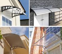 China Door Canopy Front Door Or Window Canopy Arched Awning Polycarbonate Sheets Rain Snow Protection Cover Eaves Canopy for sale