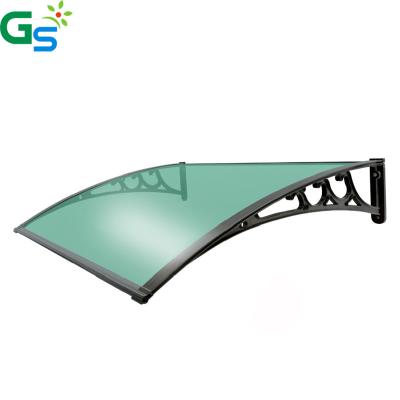China Uk Market Popular Style Diy Sun Shade White Plastic Arm With Clear Pc Cover Board Outdoor Polycarbonate Canopy for sale