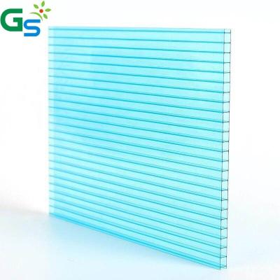 China Transparent Roofing Sheet for Greenhouse 4mm Twin Wall Polycarbonate PC Hollow Sheet for sale