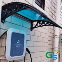 China White Plastic Bracket Brown Polycarbonate Canopy for Manual Operation Window Awning for sale