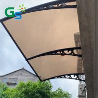 China White Plastic Bracket Brown Polycarbonate Canopy for Manual Operation Window Awning for sale