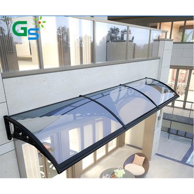 China Customized PC Coated Modern Design Canopy Roof Polycarbonate Rain Awning for Versatile for sale