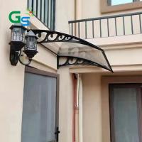 China Plastic Bracket Metal Aluminium Canopies Outdoor Polycarbonate Door Window Canopy Awning For Balcony for sale