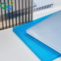China Clear Plastic 8mm Polycarbonate Hollow Sheet for Office Building Wall Protection for sale