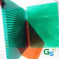China Clear Plastic 8mm Polycarbonate Hollow Sheet for Office Building Wall Protection for sale
