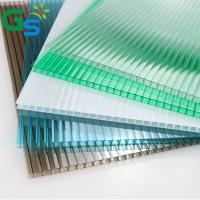 China 6Mm Twin wall Clear Polycarbonate Hollow Sheet Honeycomb Roofing Sheets For Greenhouse for sale