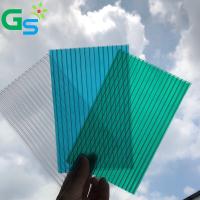 China 6Mm Twin wall Clear Polycarbonate Hollow Sheet Honeycomb Roofing Sheets For Greenhouse for sale