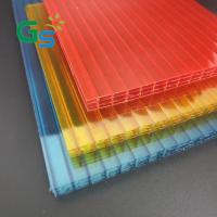 China 6Mm Twin wall Clear Polycarbonate Hollow Sheet Honeycomb Roofing Sheets For Greenhouse for sale