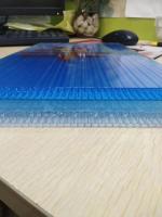 China 6Mm Twin wall Clear Polycarbonate Hollow Sheet Honeycomb Roofing Sheets For Greenhouse for sale