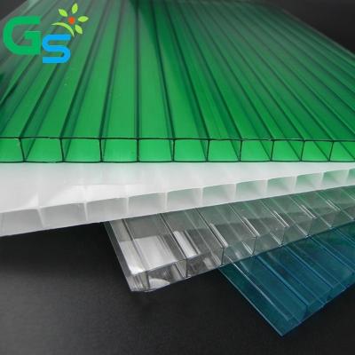 China Clear Bronze Blue Color Greenhouse Pc Sheets  4Mm 6Mm 8Mm Polycarbonate Twin Wall Hollow Sheet for sale