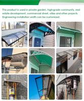 China 60*80cm PC Coated Outdoor Door Window Canopy Polycarbonate Awning with Sail Finishing for sale