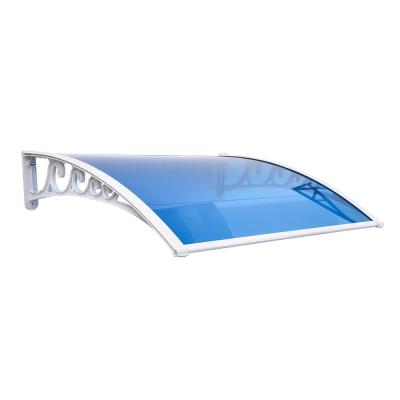 China Anti-UV 60*200cm Waterproof Outdoor Window Door Canopy Plastic Frame Polycarbonate Awning for sale