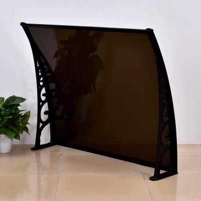 China Guansu Sale Corrosion Resistant 80*100cm Black Polycarbonate Door Entry Window Canopy for sale