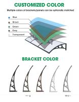 China 80*120cm new design outdoor door window aluminum frame plastic sheet canopy awning for sunshade for sale