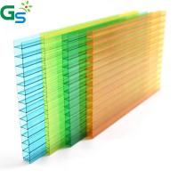 China Uv Coating Sun Sheet 16Mm Fire Resistant Plastic Hollow Sheet Polycarbonate Sheet Carport Rain Protection for sale