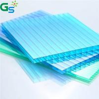 China Uv Coating Sun Sheet 16Mm Fire Resistant Plastic Hollow Sheet Polycarbonate Sheet Carport Rain Protection for sale