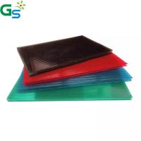 China Uv Coating Sun Sheet 16Mm Fire Resistant Plastic Hollow Sheet Polycarbonate Sheet Carport Rain Protection for sale