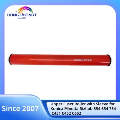 China Upper Fuser Roller with Sleeve for Konica Minolta Bizhub 554 654 754 C451 C452 C652 Heat Roller for sale
