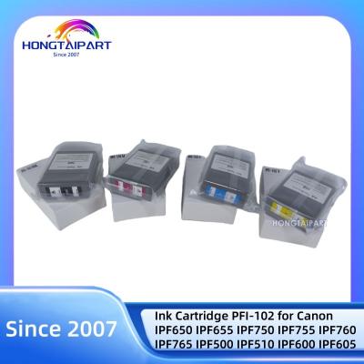 China Canon PFI-102 Ink Cartridge for IPF Series Large Format Printers - MBK C M Y Colors - Original OEM for sale