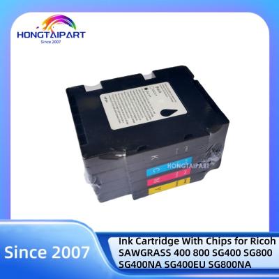 China Ricoh Sawgrass 400 800 Refillable Ink Cartridges - 4 Color CMYK Set with Chips for Sublimation Printing for sale