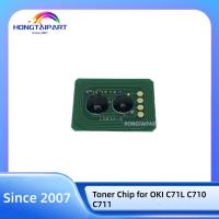 China CMYK Toner Chip 44318608 44318607 44318606 44318605 for OKI C71L C710 C711 Printer for sale