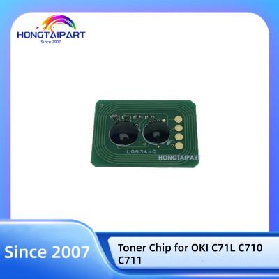 China CMYK Toner Chip 44318608 44318607 44318606 44318605 for OKI C71L C710 C711 Printer for sale