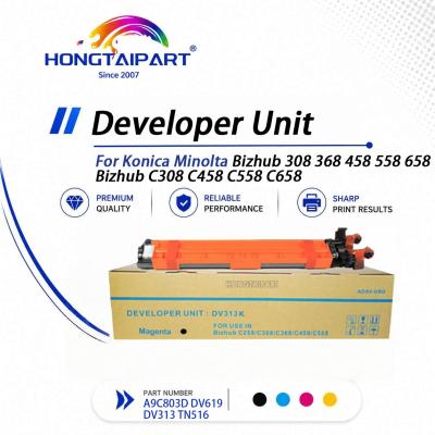 China Konica Minolta Developer Unit DV619 DV313 Compatible with Bizhub 308 368 458 558 658 Copier Part Number A9C803D in Neutral Packing for sale