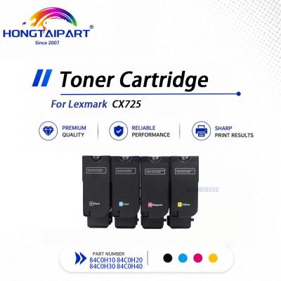 China Compatible 4 Colors Toner Set 84C0H10-84C0H40 for Lexmark CX725 Laser Printer for sale