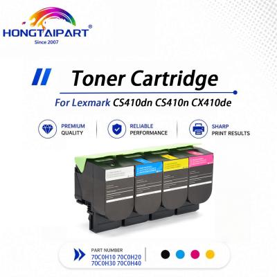 China Vivid‑Color Toner Cartridge 70C0H10 70C0H20 70C0H30 70C0H40 For Lexmark CS410dn CS410n CX410de for sale