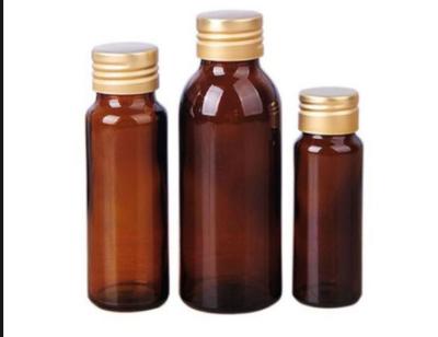 China 250ml Amber Glass Oral Liquid Bottle Molded Vial Soda Lime Glass for sale