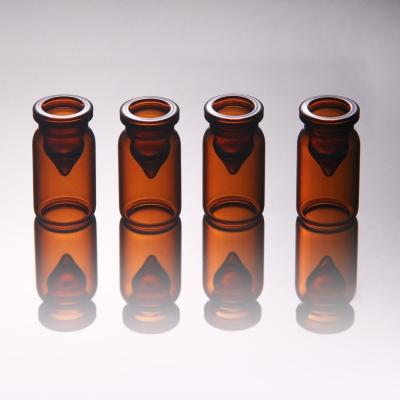 China Smooth Tiny Glass Vials 3ml Amber Glass Medicine Bottles for sale