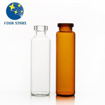 China Amber Glass Oral Liquid Bottles 20ml Screw Cap Glass Vials ISO15378 for sale