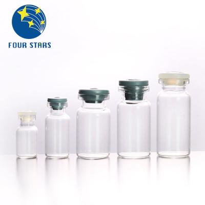 China Rubber Stopper Injection Glass Vials Clear And Amber for sale