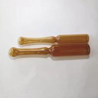 China Borosilicate Glass Ampoule 10ml Clear and Amber Liquid Medicine Mini Bottle for sale