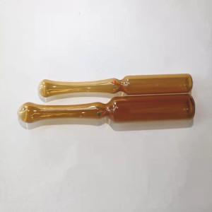 China Borosilicate Glass Ampoule 10ml Clear and Amber Liquid Medicine Mini Bottle for sale