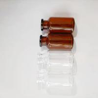 China Borosilicate Glass Vial 20ml Amber Clear Pharmaceutical Injection Vial with Rubber Stopper for sale