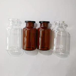 China Rubber Stopper Small Glass Vials 20 Ml Vials And Caps ODM for sale