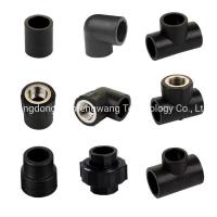 China Sch40 HDPE Pipe Fittings PE100 Material 32mm-630mm Size Range with Cutting Service for Water Supply Systems for sale