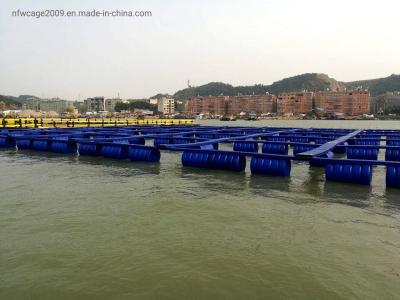 China HDPE Square Pontoon Floating Fish Cage 10m-60m Diameter for Aquaculture Farming with 15+ Year Lifespan for sale