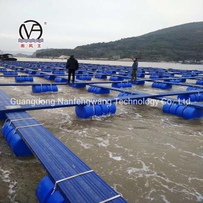 China HDPE Aquaculture Floating Pontoon Fish Cage 15 Year Lifespan 12 Grade Typhoon Resistance for sale