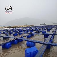 China HDPE Aquaculture Pontoon Fish Cage 15 Year Lifespan Green Yellow for Lake River for sale