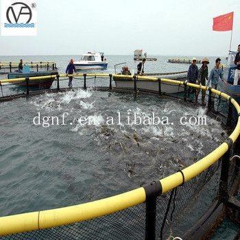China HDPE Offshore Aquaculture Fish Cage 30-200m Circumference with 15+ Year Lifespan and ISO9001 Certification for sale