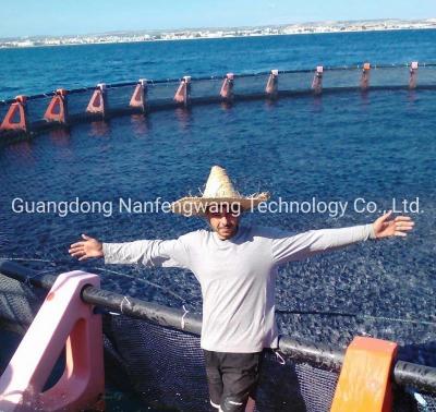 China HDPE Fish Farming Net Cage 15 Year Frame Life Knotless Net Bag for Deep Sea Offshore Aquaculture for sale