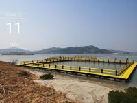 China HDPE Fishery Breeding Pontoon Large Plastic Fishing Platform Float 12 Grade Wind Resistance 7m Wave for sale