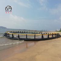 China Deep Sea Aquaculture HDPE Super Strong Fish Cage 10m 60m Diameter ISO9001 for sale