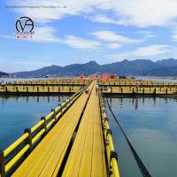 China HDPE Deep Sea Aquaculture Fish Net Cage 160m Circumference Anti Wave 12 Grade for sale