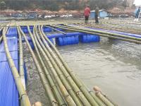 China Hydraulic Power Source Floating Pontoon Fish Farming Cage 6m Depth Grade 12 Typhoon Resistance 15 Year Lifespan for sale